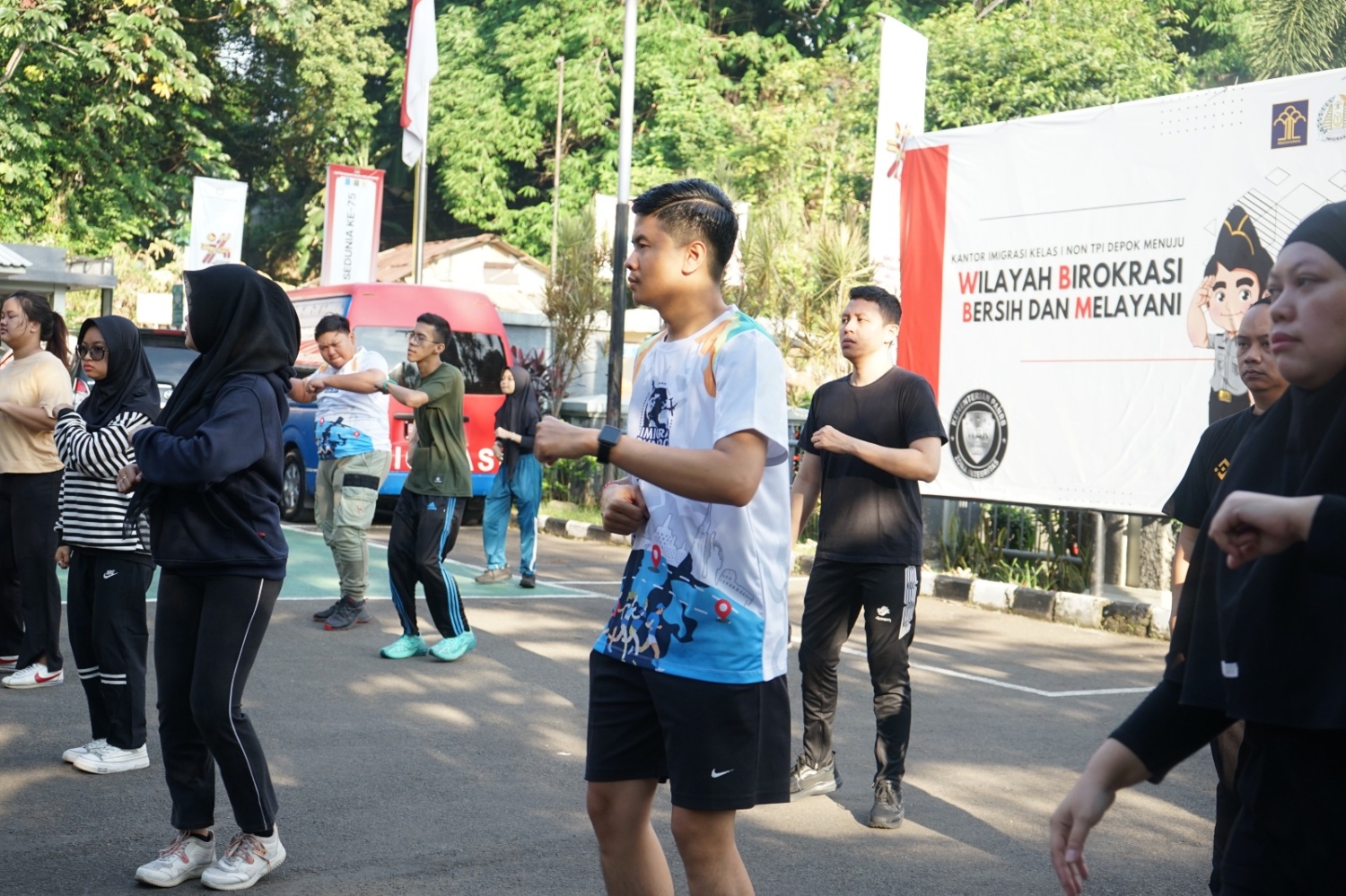 Senam Pagi Pegawai (23/02) – Kantor Imigrasi Kelas I Non TPI Depok